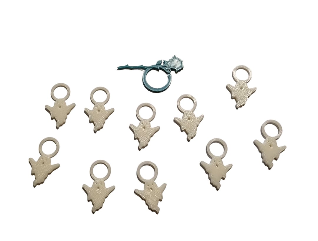 Ghost Stitch Markers/knitting Stitch Markers/set of 10 - Etsy