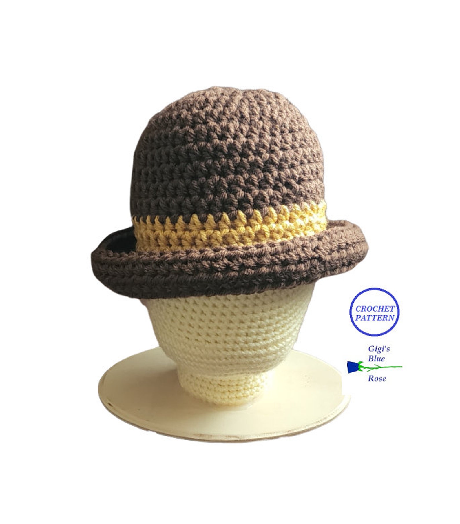 CROCHET Pattern/the Charlie Bowler Hat/pdf Pattern - Etsy
