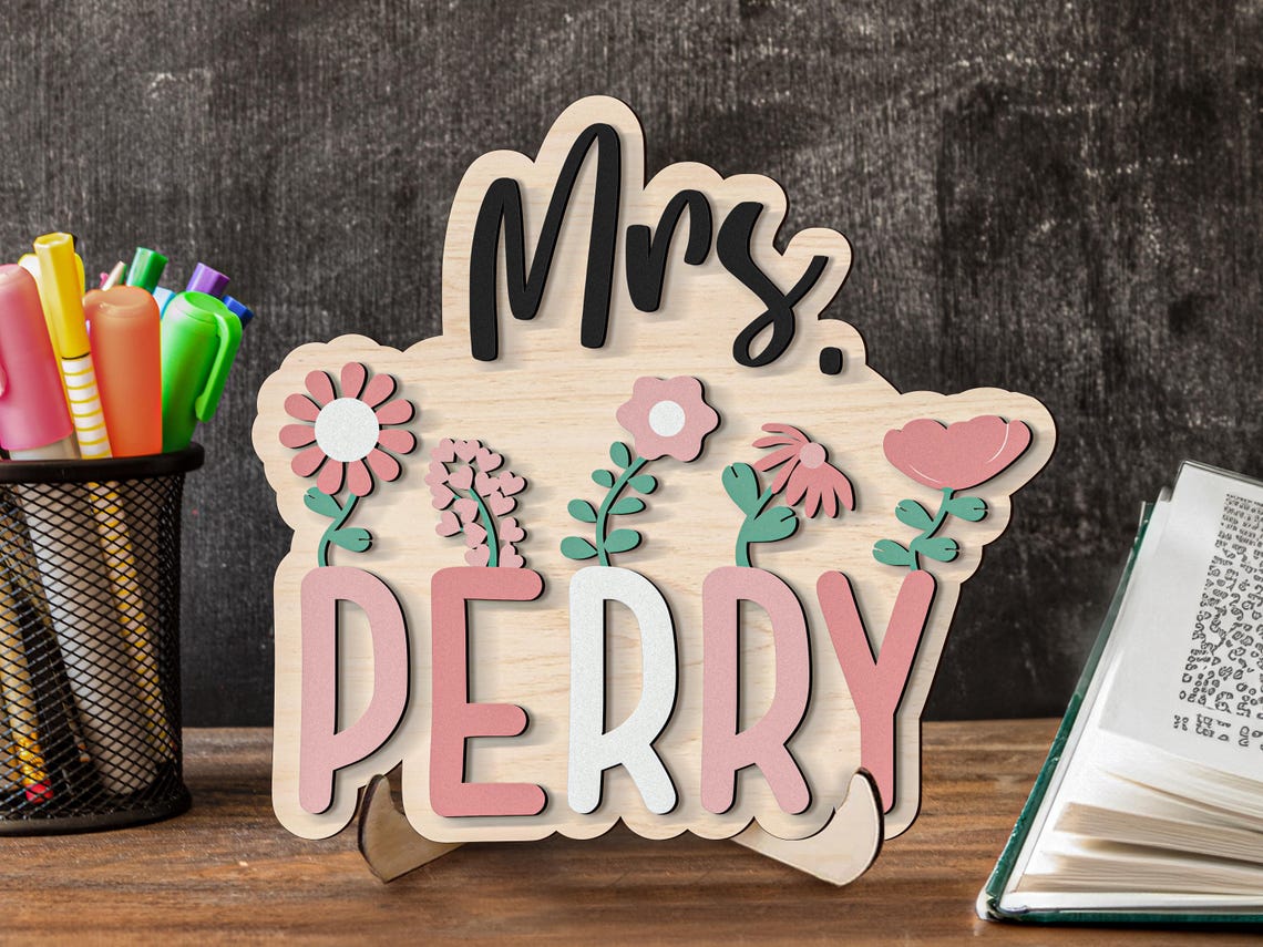 Personalized 3D Teacher Desk Name Plate, Teacher Love Inspire Teacher ...