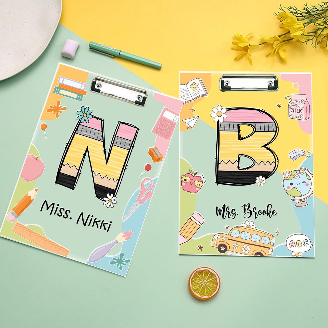 Personalized Back to School Teacher Gift, Custom Clipboard With ...