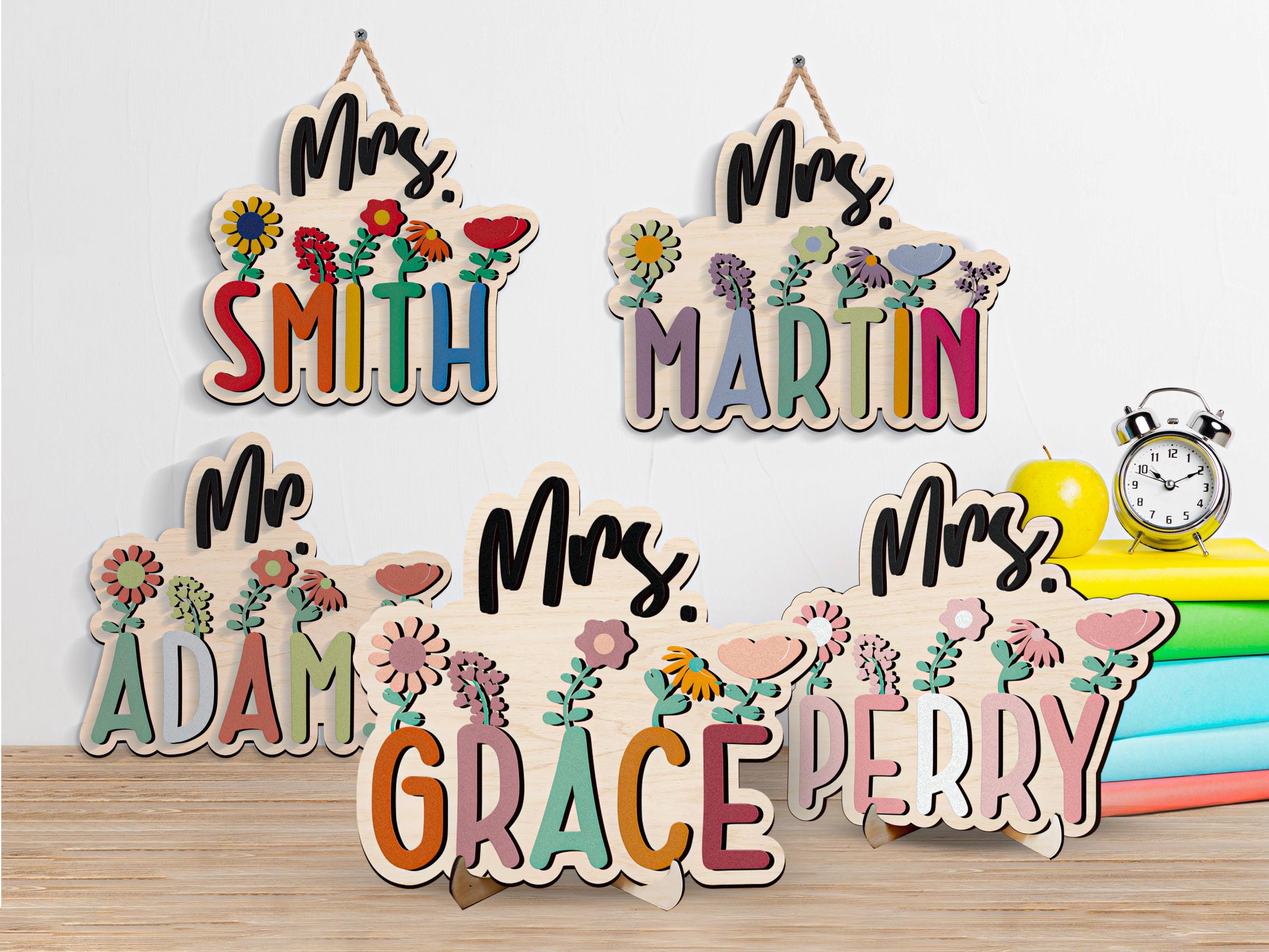 Personalized 3D Teacher Desk Name Plate, Teacher Love Inspire Teacher ...