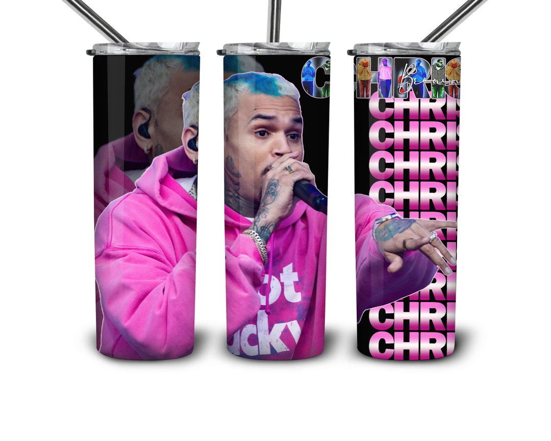 Chris Brown Tour 2024 Tumbler PNG, Chris Brown Fan 20oz Skinny Tumbler ...