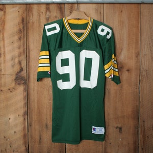 Sz. 40 (XS/S) | Vintage 90's CHAMPION Green Bay Packers #90 No Name ...