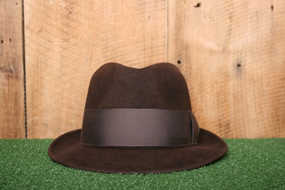 Sz. 7 1/8 | Vintage CABLE CAR CLOTHIER Robert Kirk Ltd. Brown Felt ...
