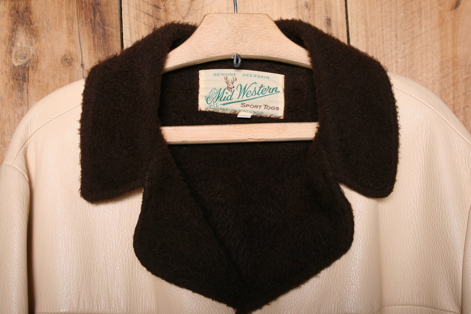 Sz. 46 Vintage MIDWESTERN SPORT TOGS Ivory Deerskin Leather - Etsy