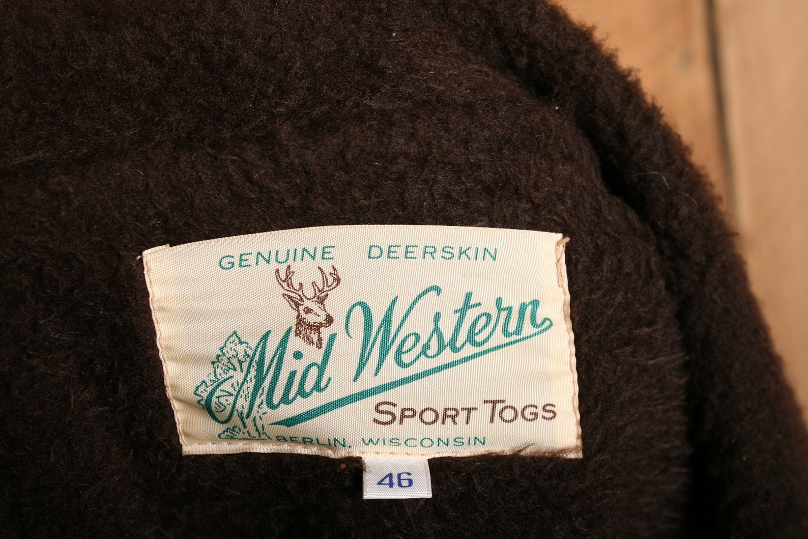 Sz. 46 Vintage MIDWESTERN SPORT TOGS Ivory Deerskin Leather | Etsy