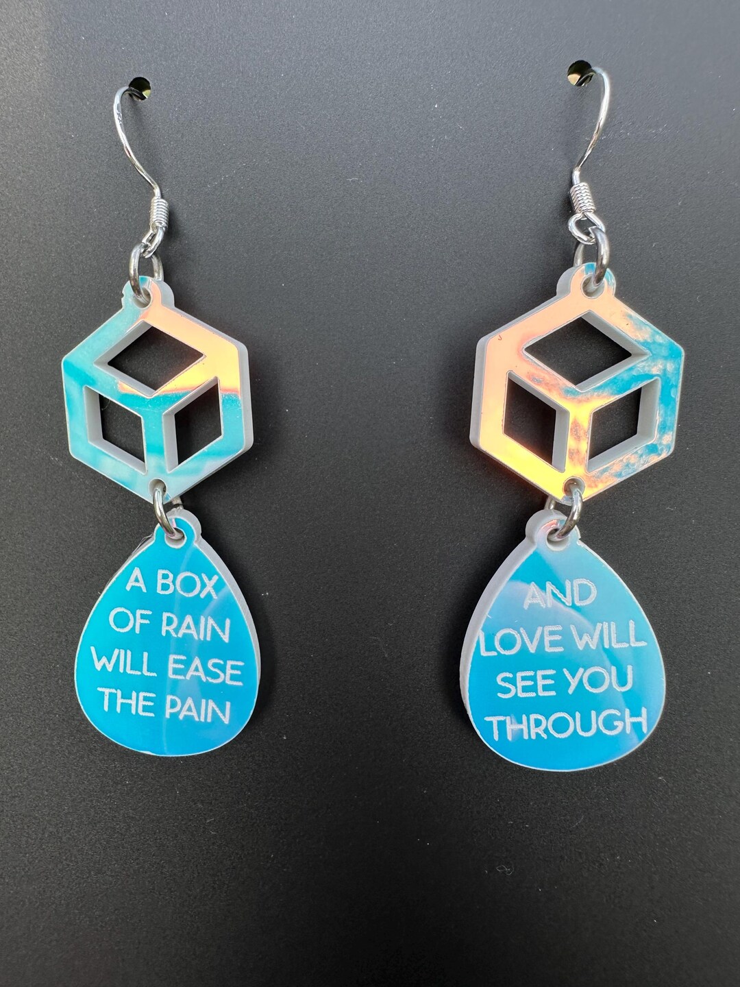 Grateful Dead "box of Rain" Earrings - Etsy