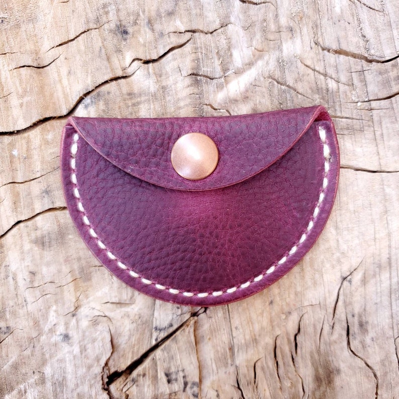Leather Coin Pouch Leather Coin Purse Minimalist Coin Pouch - Etsy