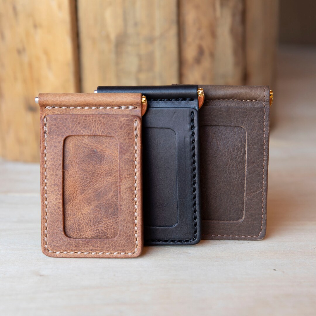 Bar Clip Wallet Moneyclip Wallet Minimal Wallet Full Grain - Etsy