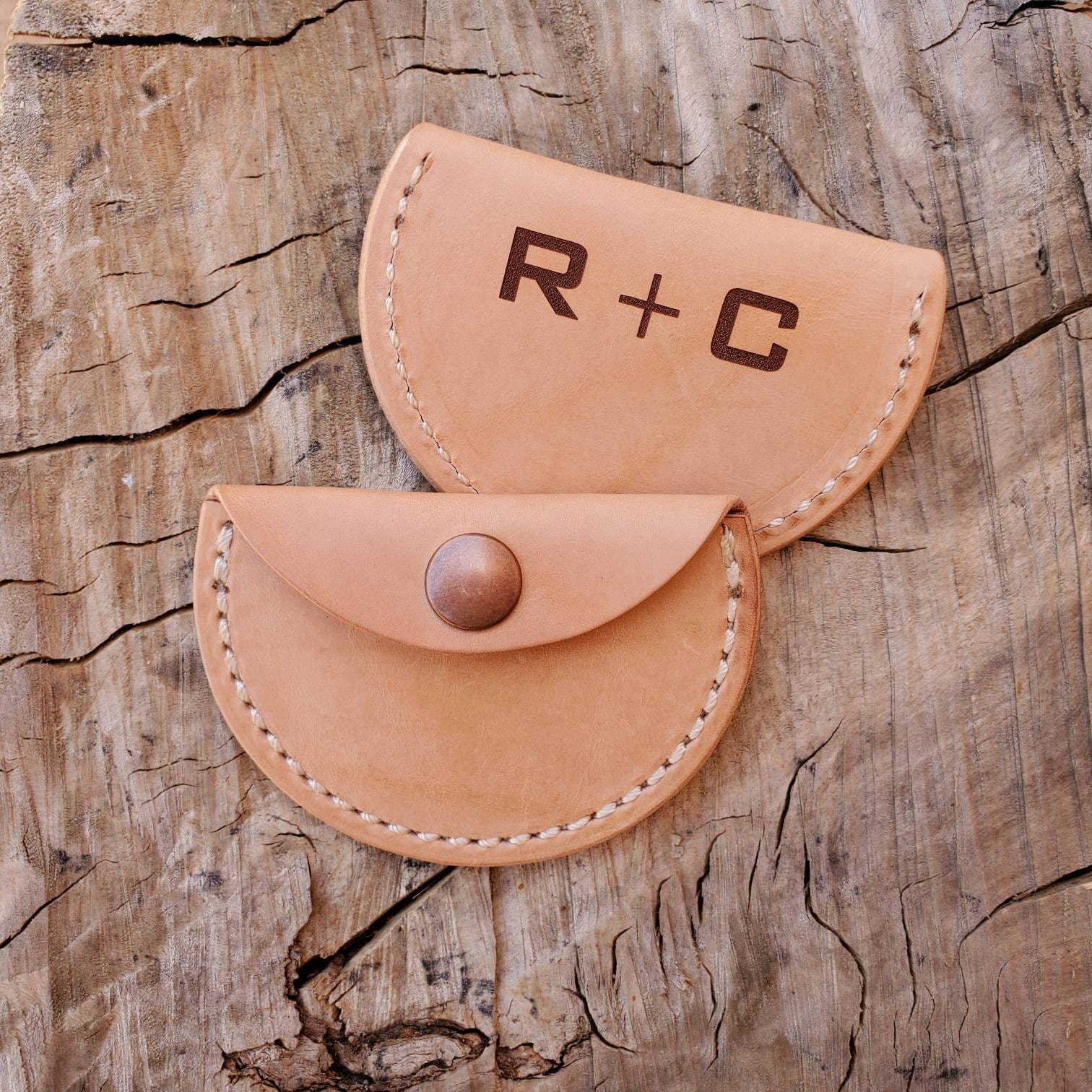 Leather coin pouch leather coin purse minimalist coin pouch | Etsy