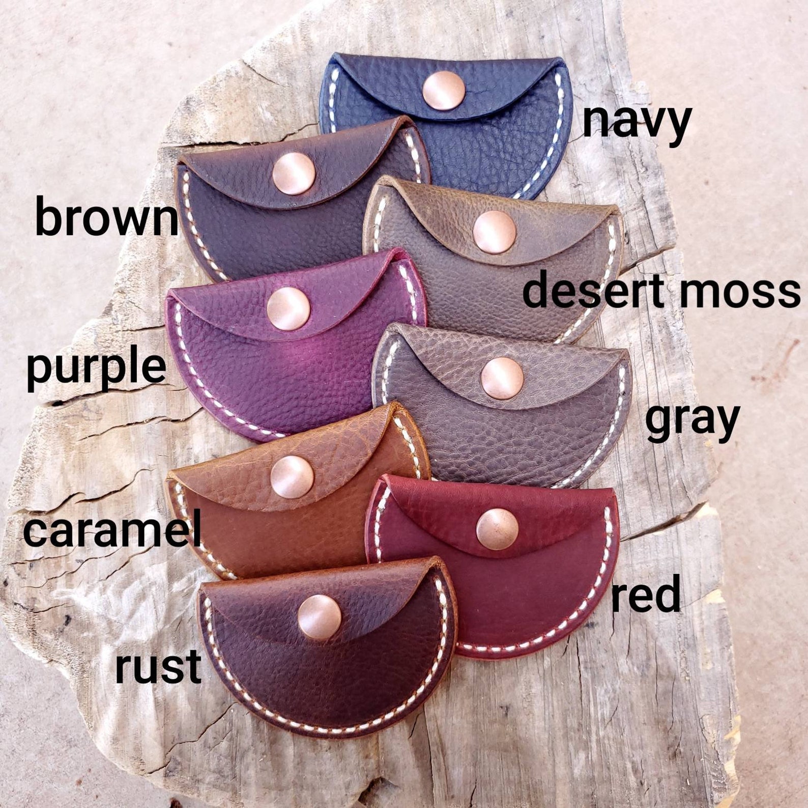 Leather Coin Pouch Leather Coin Purse Minimalist Coin Pouch | Etsy