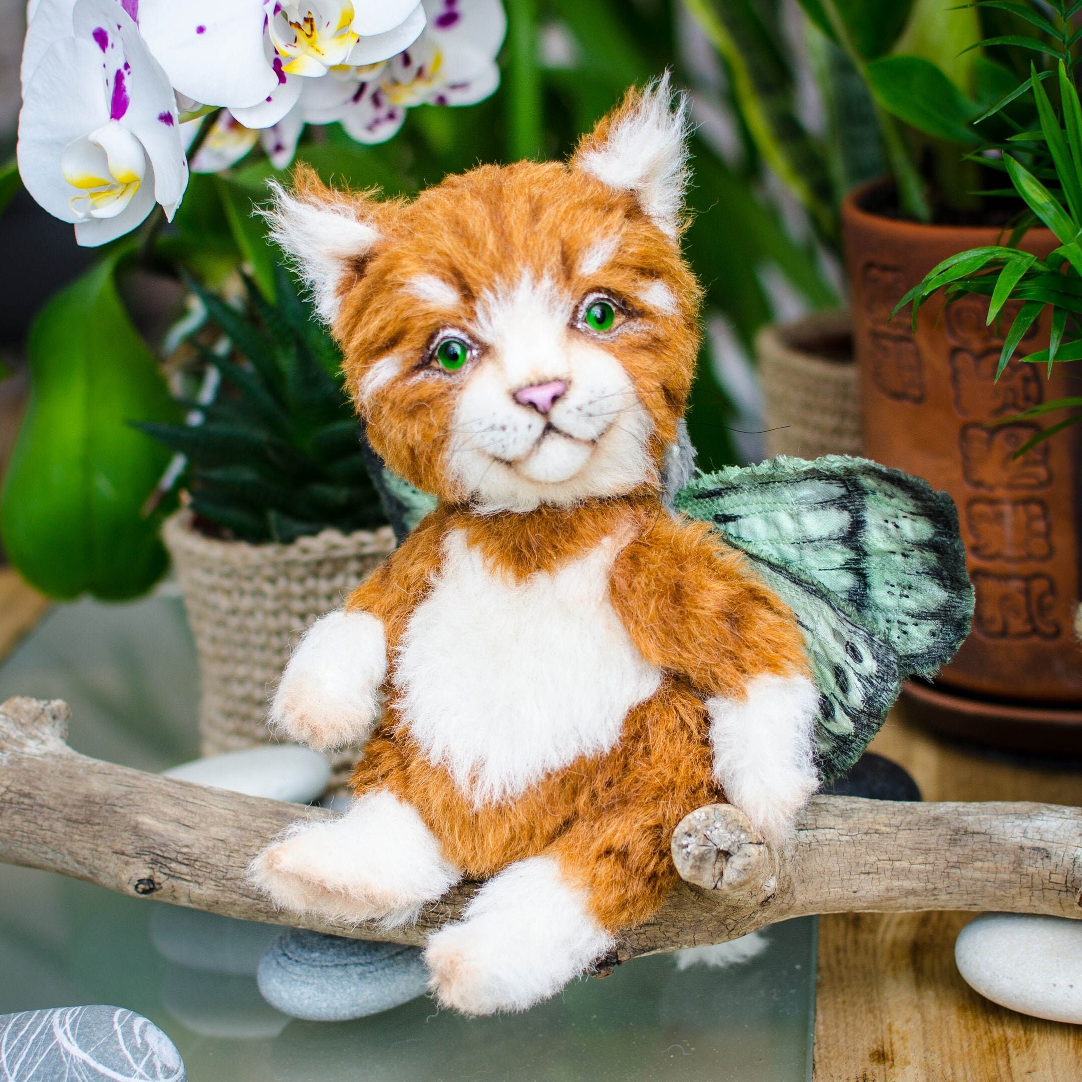 OOAK teddy cat Cat plush toy Handmade cat doll Teddy cat | Etsy