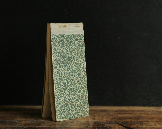 Antique Green Marbled Notepad - 1920s - Unruled - Blank - Vintage ...