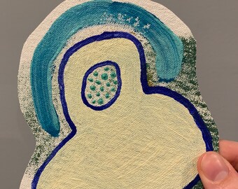 Untitled No. 57 Original Colorful Abstract Painting Expressionism 11x14 ...