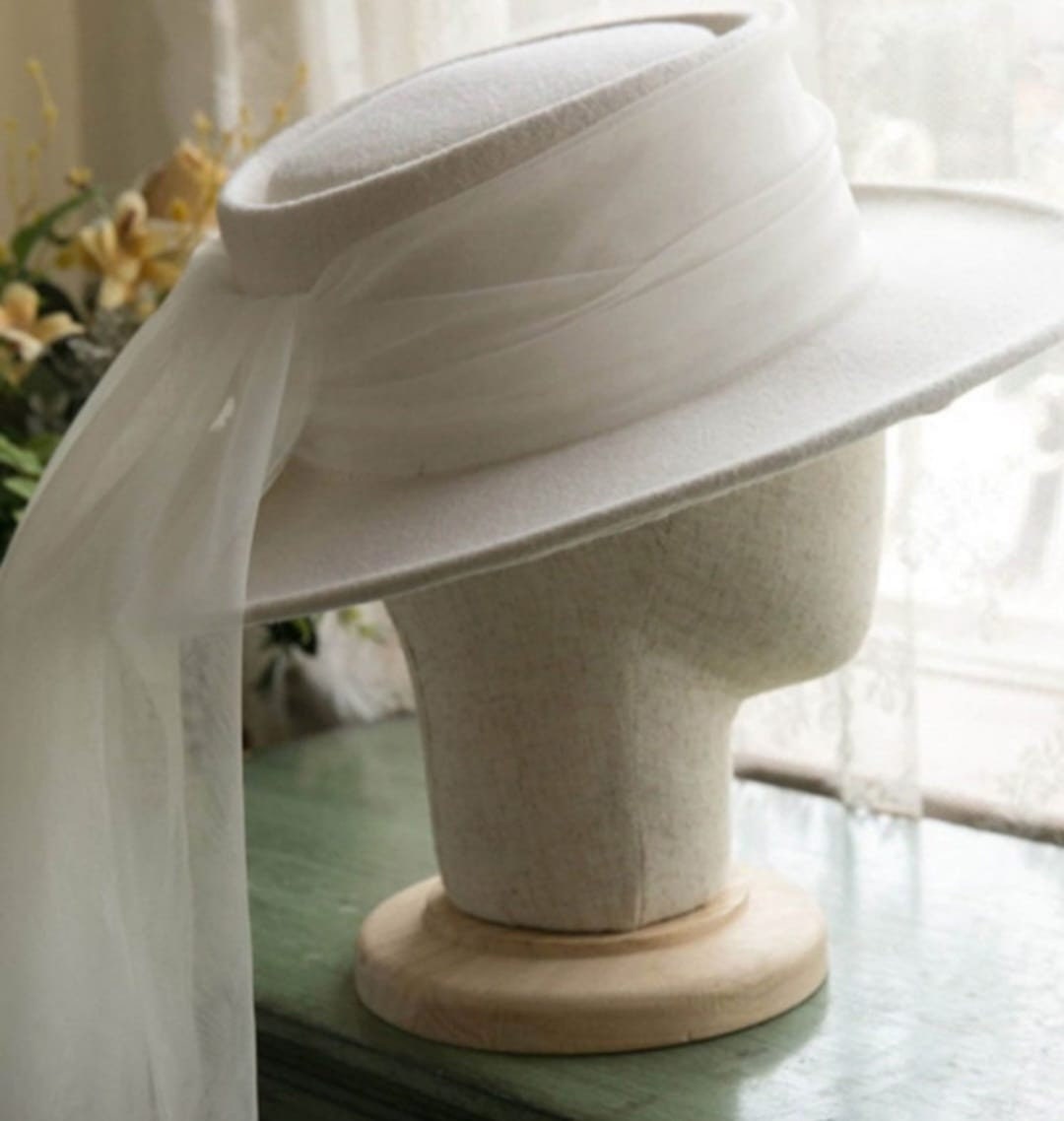 Retro Hat Veil New Arrivals French Hat Veil Elegant White Hat - Etsy