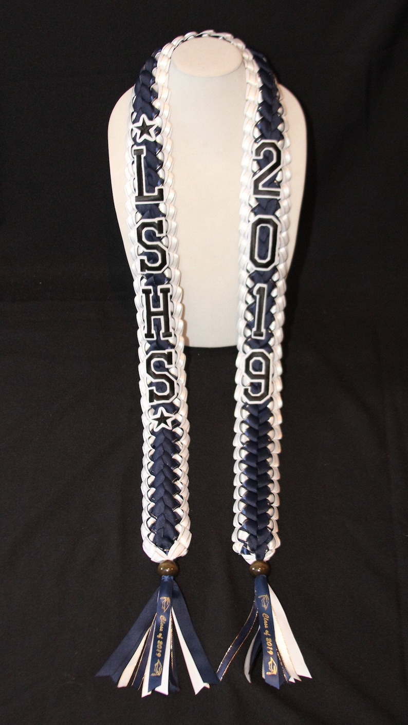 Graduation lei Ribbon lei Custom lei letter lei boy girl | Etsy