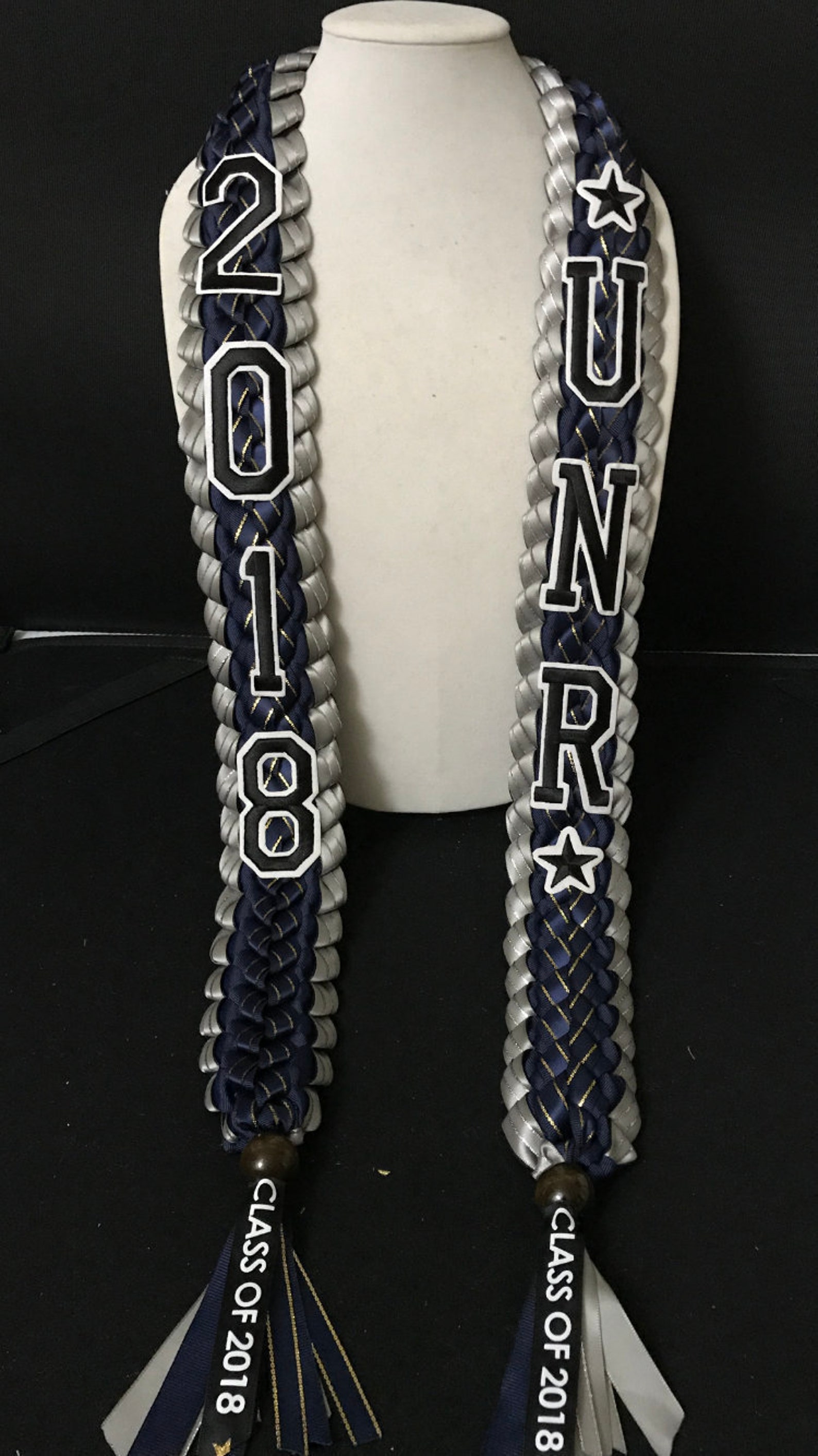 Graduation lei Ribbon lei Custom lei letter lei boy girl | Etsy