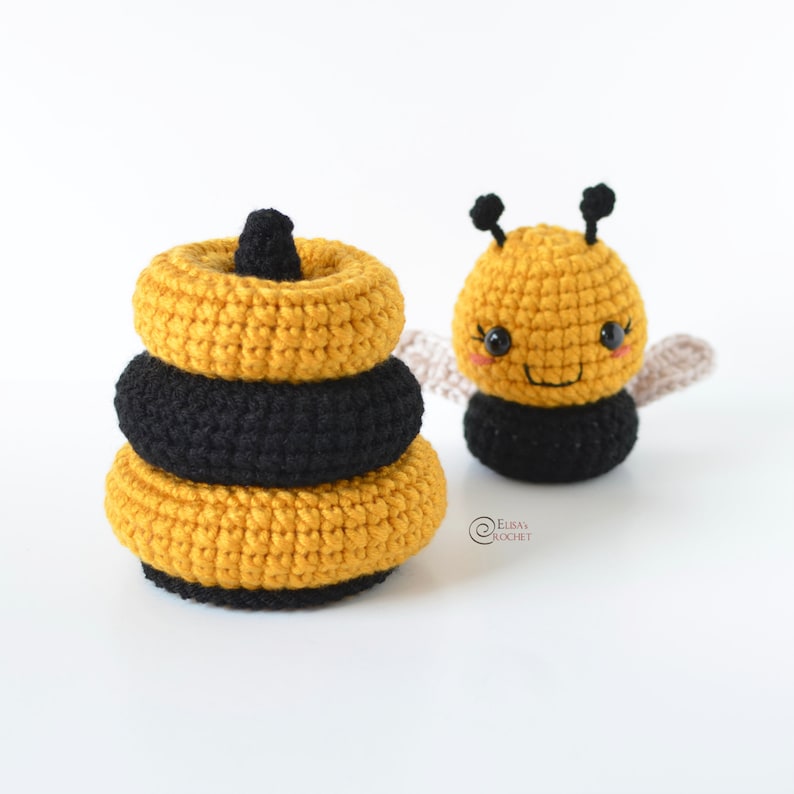 CROCHET PATTERN BEE Stacking Toy / Amigurumi / Stuffed Doll - Etsy