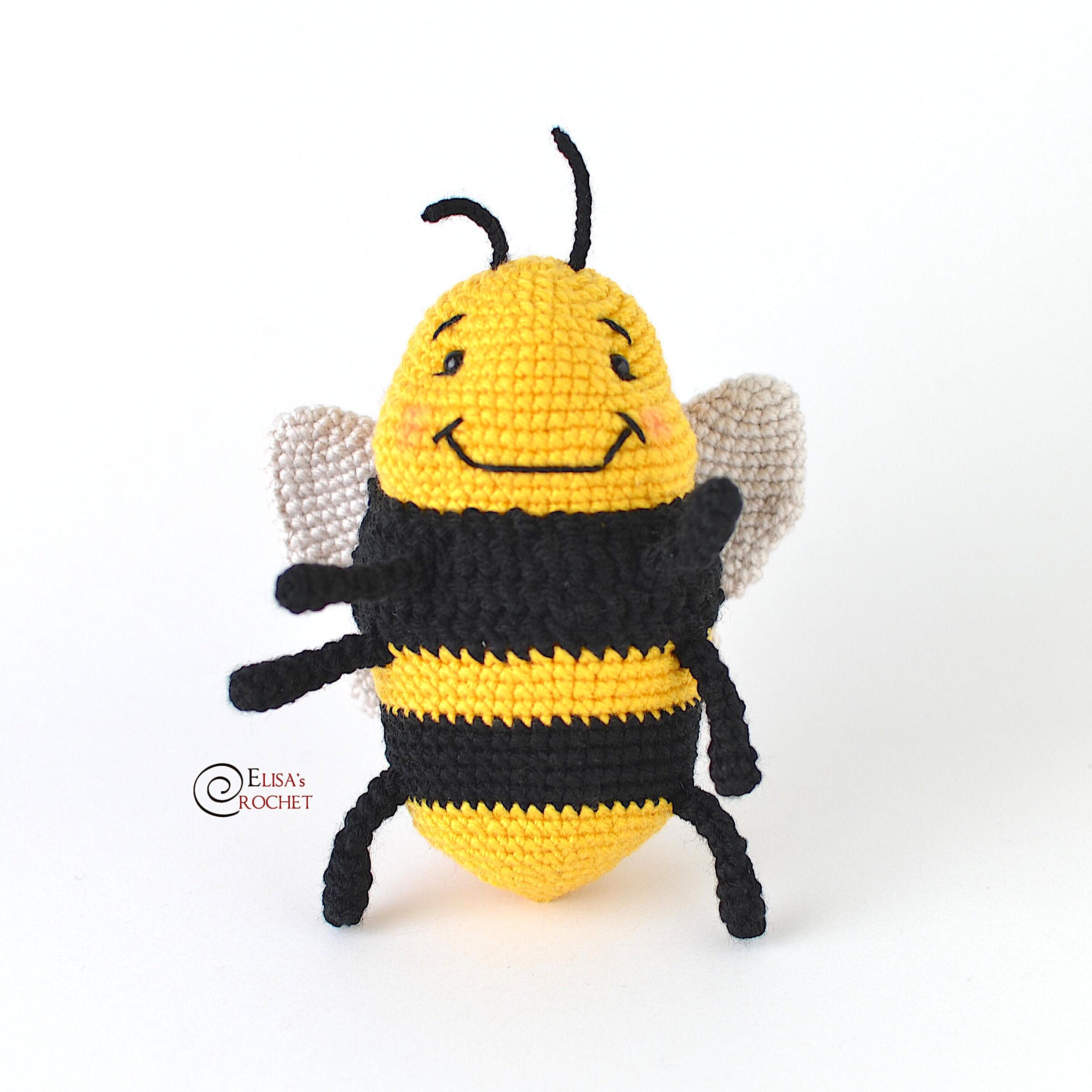 CROCHET PATTERN - BIZZLE the Bumblebee Amigurumi / Stuffed Doll / Easy ...