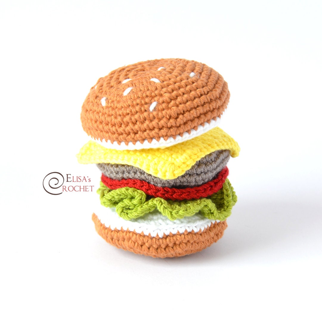 CROCHET PATTERN Hamburger Amigurumi Doll / Stuffed Doll / - Etsy
