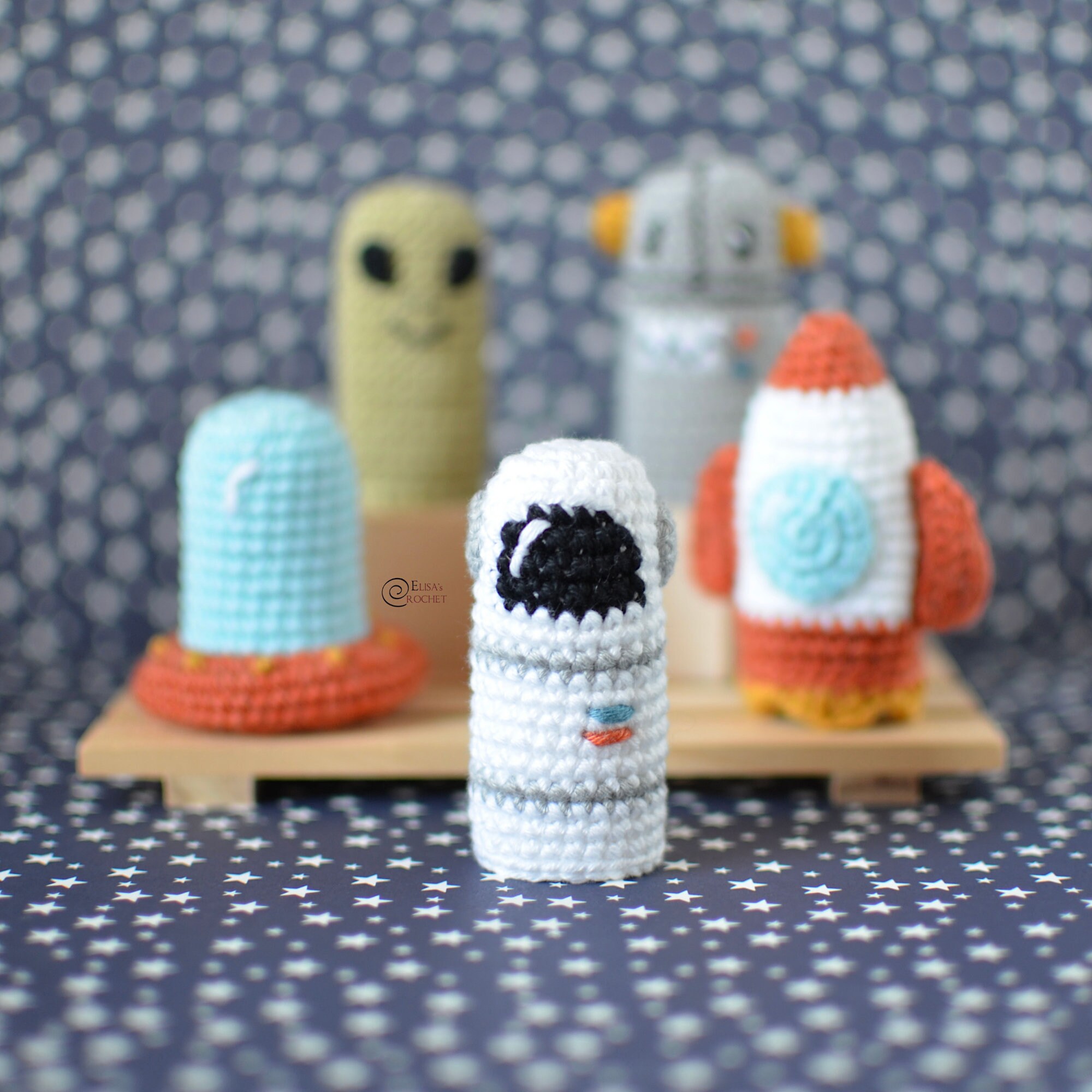 CROCHET PATTERN - Outer SPACE Finger Puppets Collection / Astronaut ...