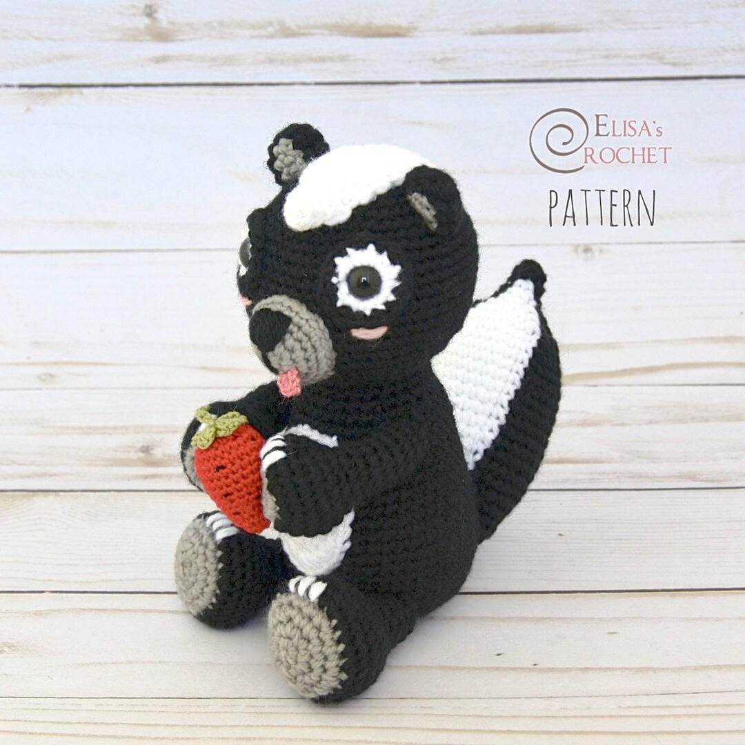 Punky the SKUNK | PDF Amigurumi Crochet Pattern | English Only - Etsy