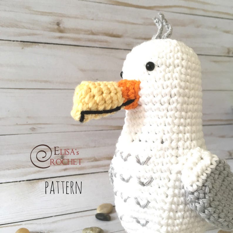 CROCHET PATTERN JONATHAN the Seagull Amigurumi Doll / - Etsy Canada