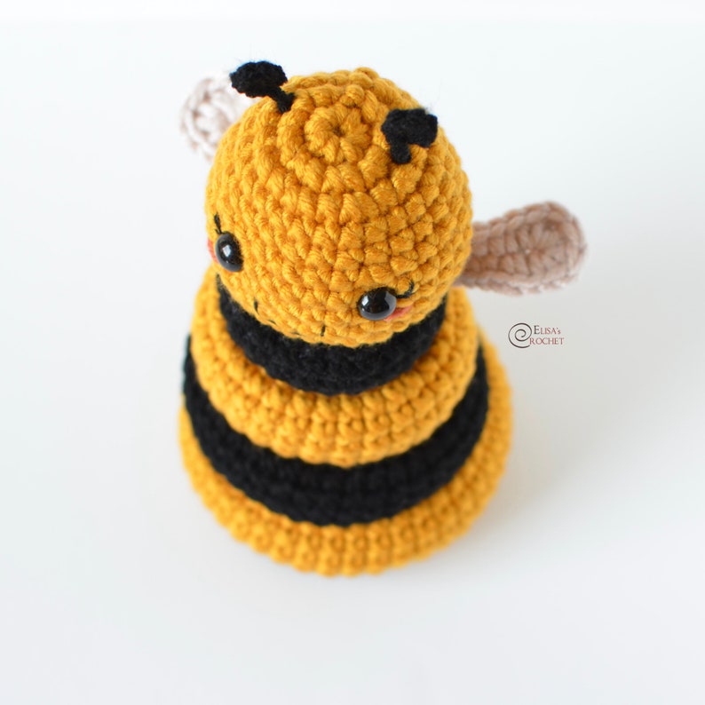 CROCHET PATTERN BEE Stacking Toy / Amigurumi / Stuffed Doll - Etsy