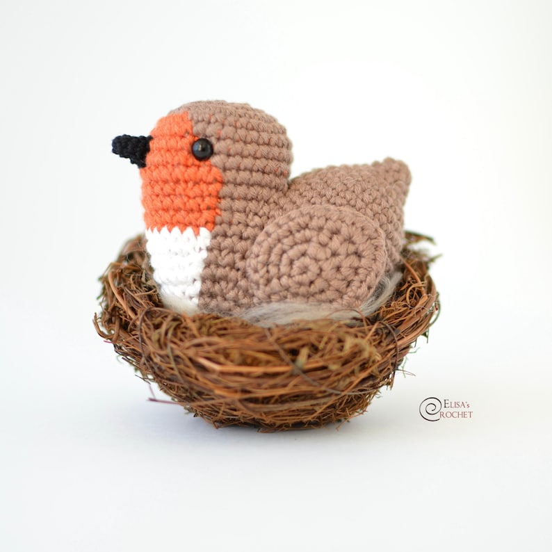 CROCHET PATTERN Red Robin Amigurumi / Stuffed Doll / Easy - Etsy