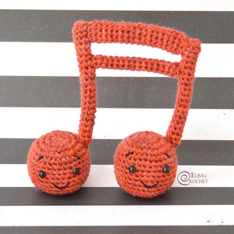 CROCHET PATTERN MUSICAL Notes Amigurumi / Stuffed Doll / - Etsy