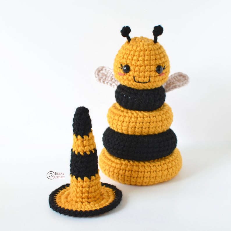 CROCHET PATTERN BEE Stacking Toy / Amigurumi / Stuffed Doll | Etsy