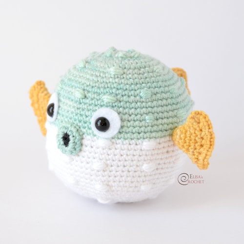 Craft Supplies & Tools Home & Hobby Puffer Fish crochet amigurumi ...