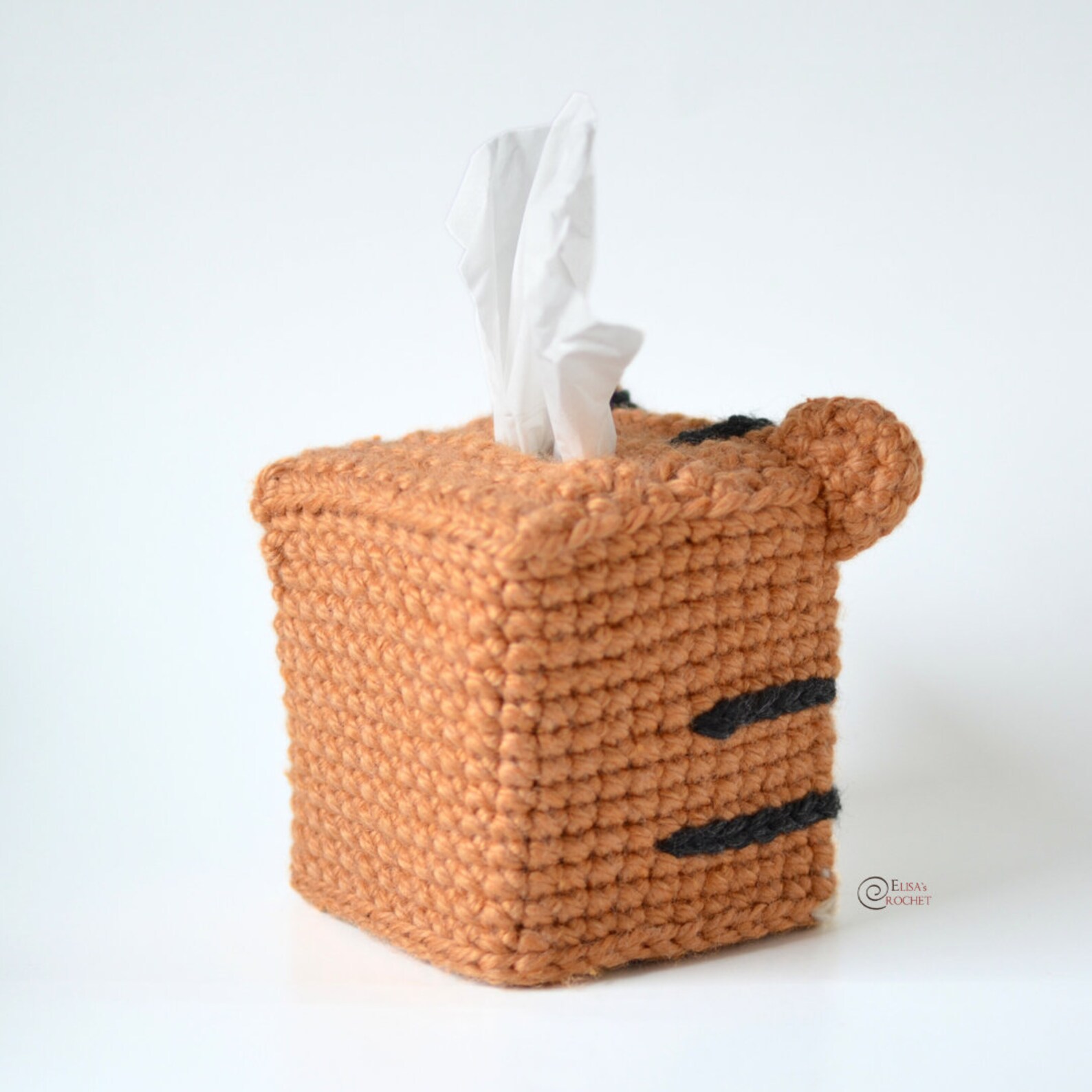 CROCHET PATTERN TIGER Tissue Box Cover/ Holiday / Christmas / Animal ...