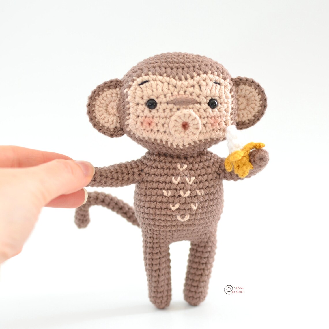CROCHET PATTERN DEREK the Monkey / Amigurumi / Stuffed Doll - Etsy