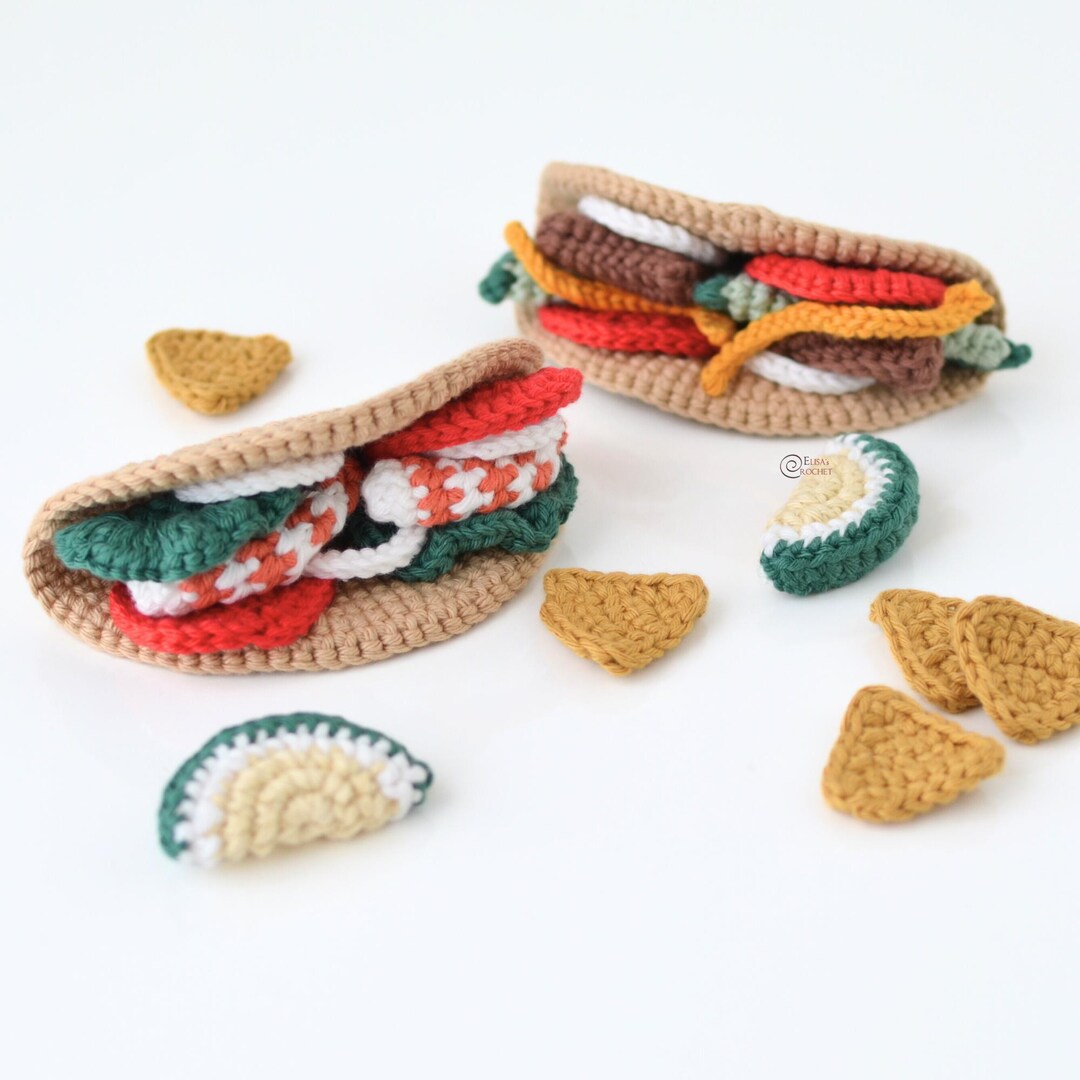 Tacos & Nachos Play FOOD | PDF Amigurumi Crochet Pattern | English Only ...