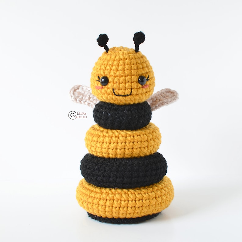 CROCHET PATTERN BEE Stacking Toy / Amigurumi / Stuffed Doll - Etsy