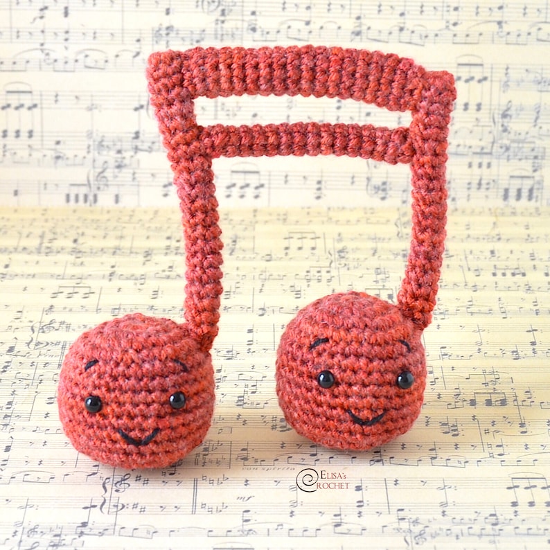 CROCHET PATTERN MUSICAL Notes Amigurumi / Stuffed Doll / - Etsy