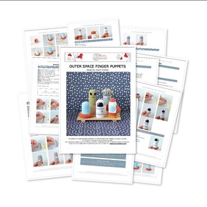 CROCHET PATTERN - Outer SPACE Finger Puppets Collection / Astronaut ...