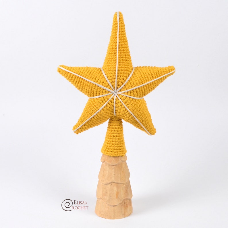 CROCHET PATTERN STAR Tree Topper Amigurumi / Stuffed Doll / | Etsy