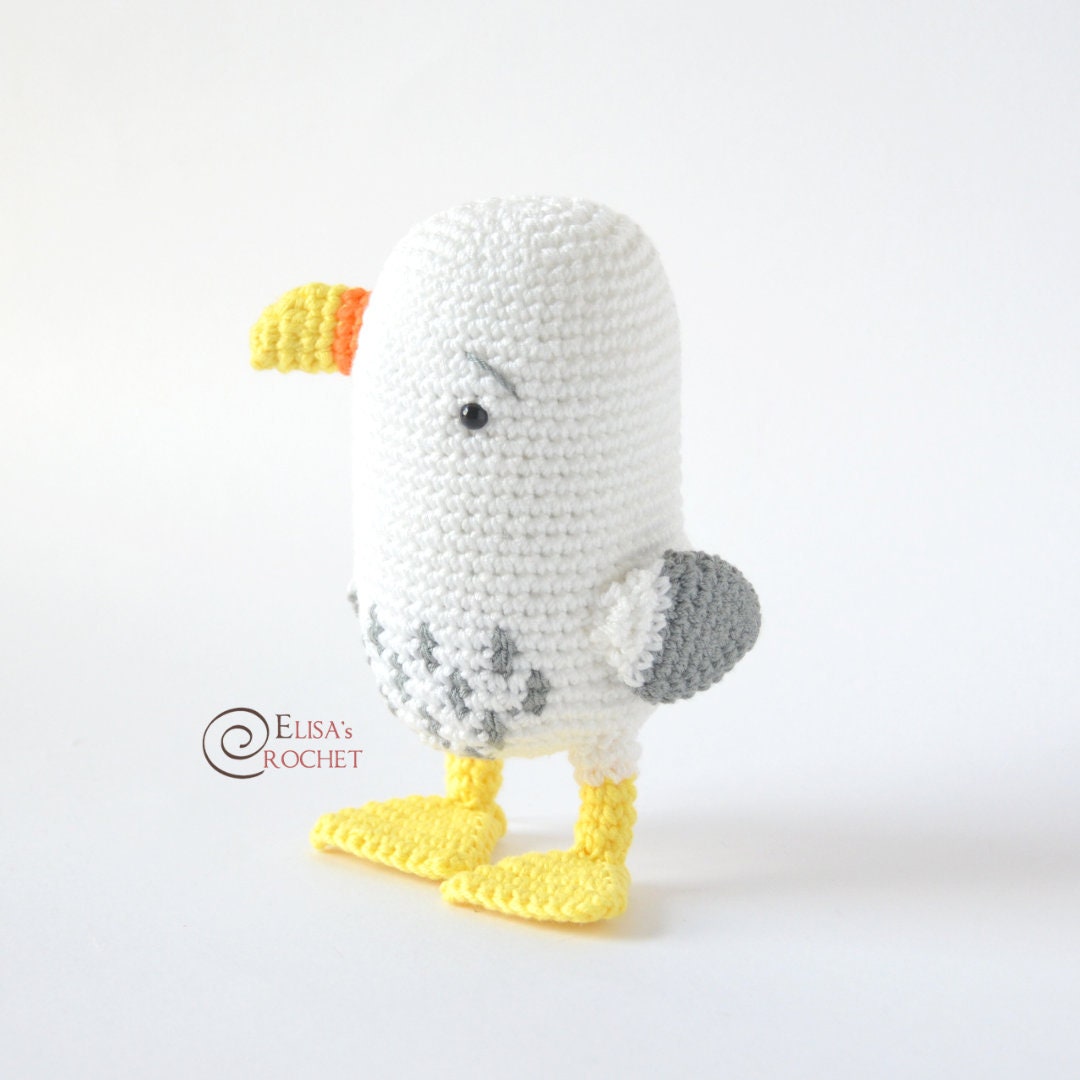 CROCHET PATTERN FLOYD the Seagull / Amigurumi Doll / Bird / | Etsy