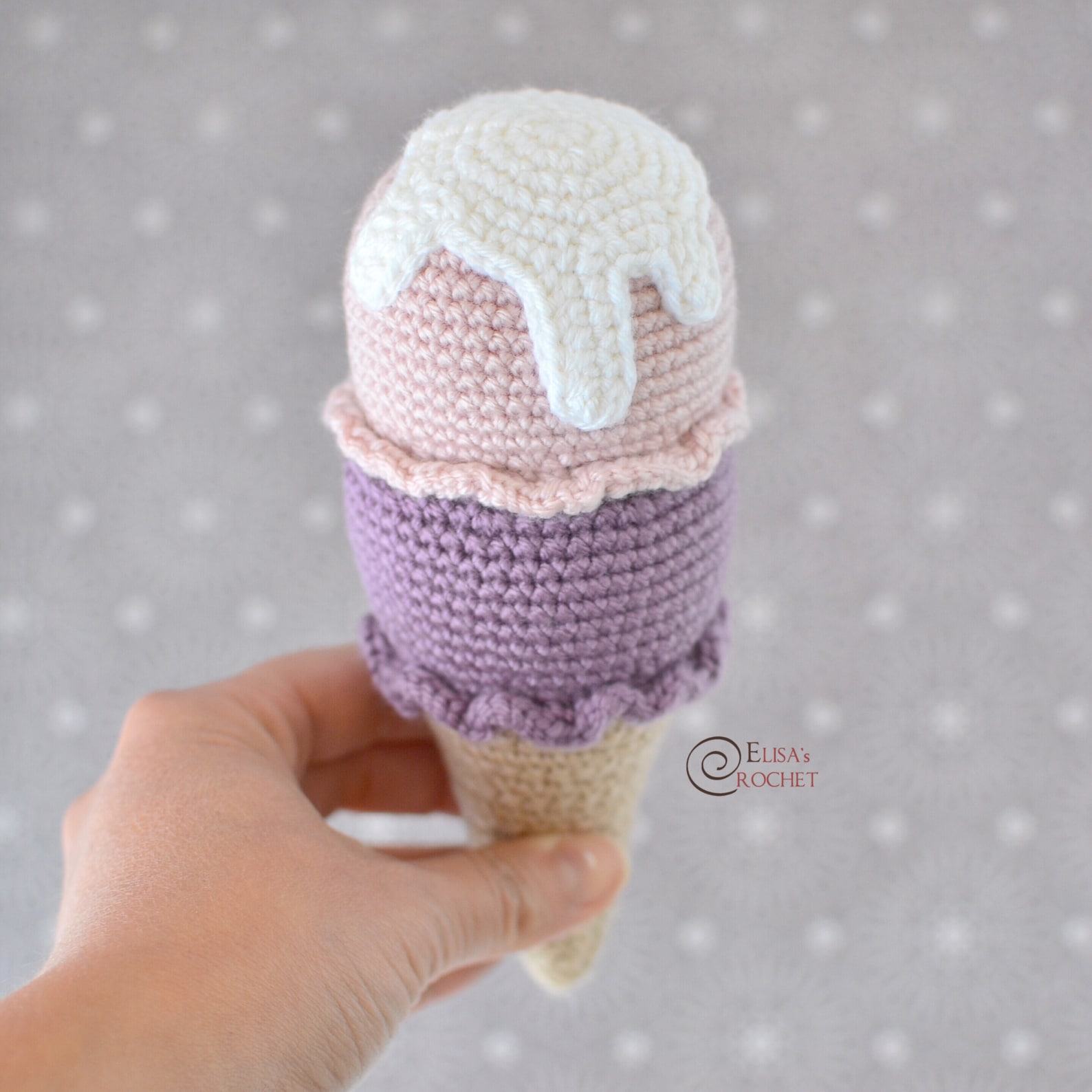 CROCHET PATTERN - Ice Cream Cone Amigurumi / Summer / Stuffed Doll ...