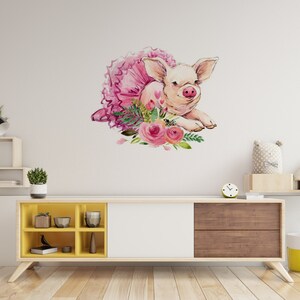 Cute Piglet Wall Decal - Kids Wall Decals - Multiple Sizes Available - Etsy