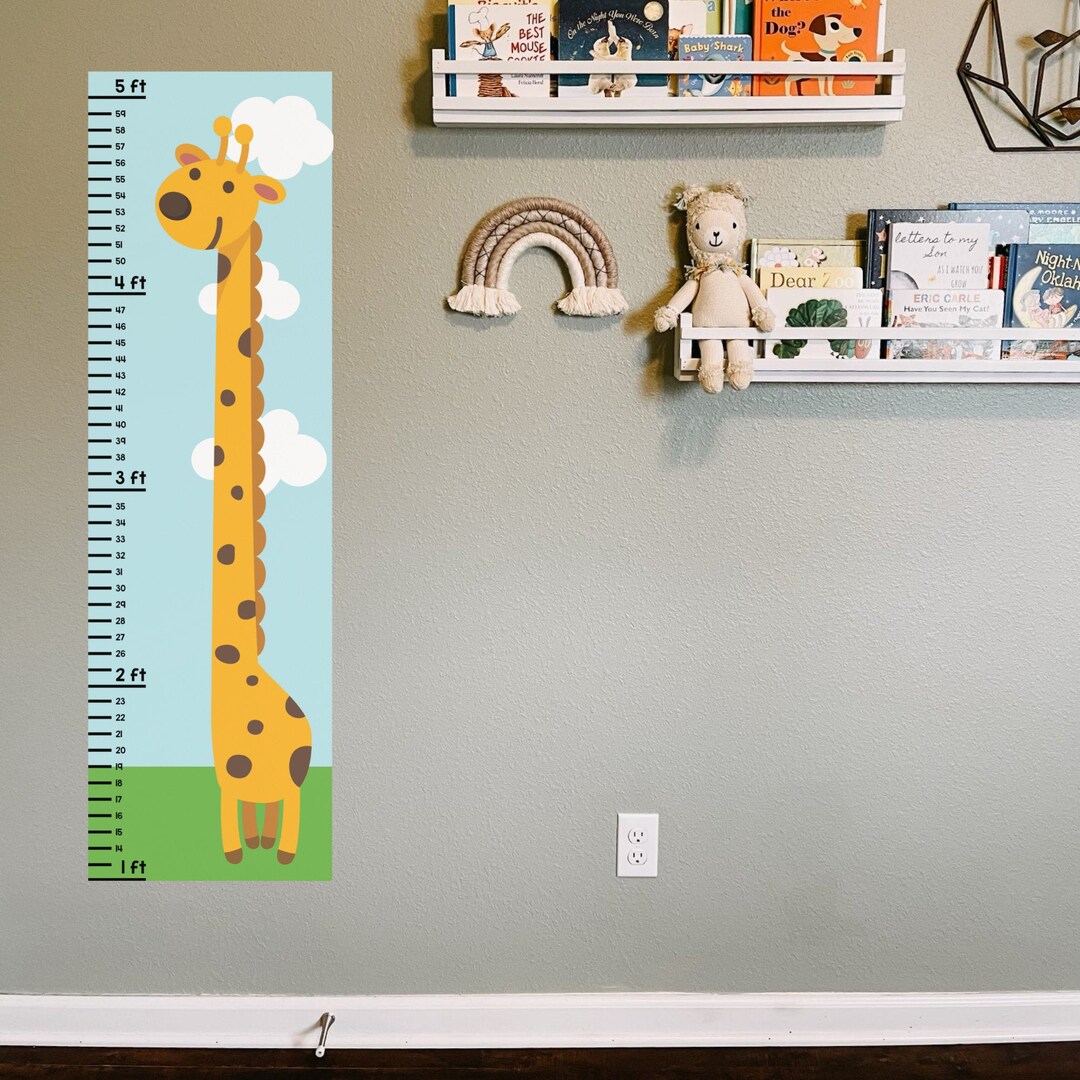 Giraffe Growth Chart Wall Decal - Etsy