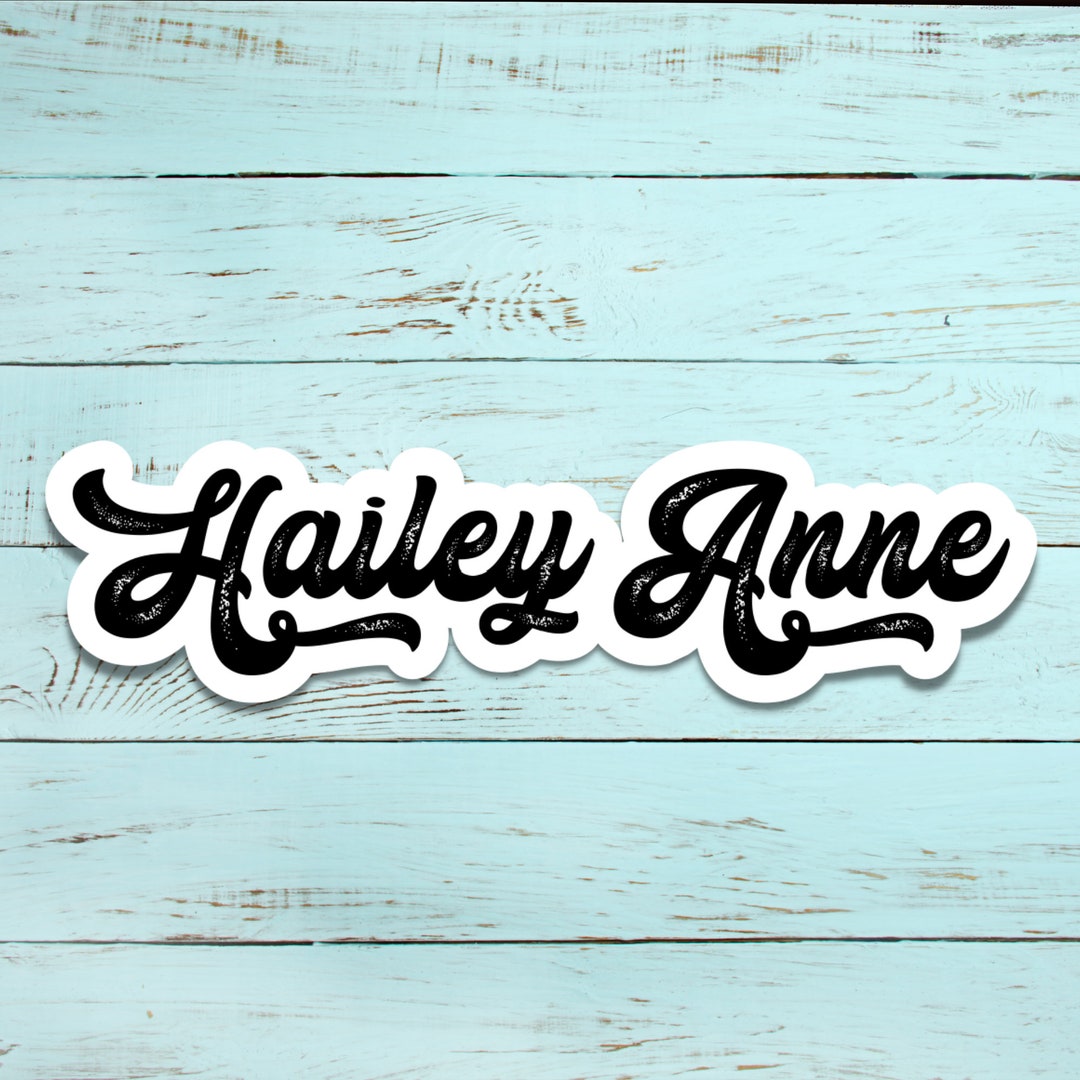 Personalized Name Sticker Vintage Script, Custom Stickers | Custom ...