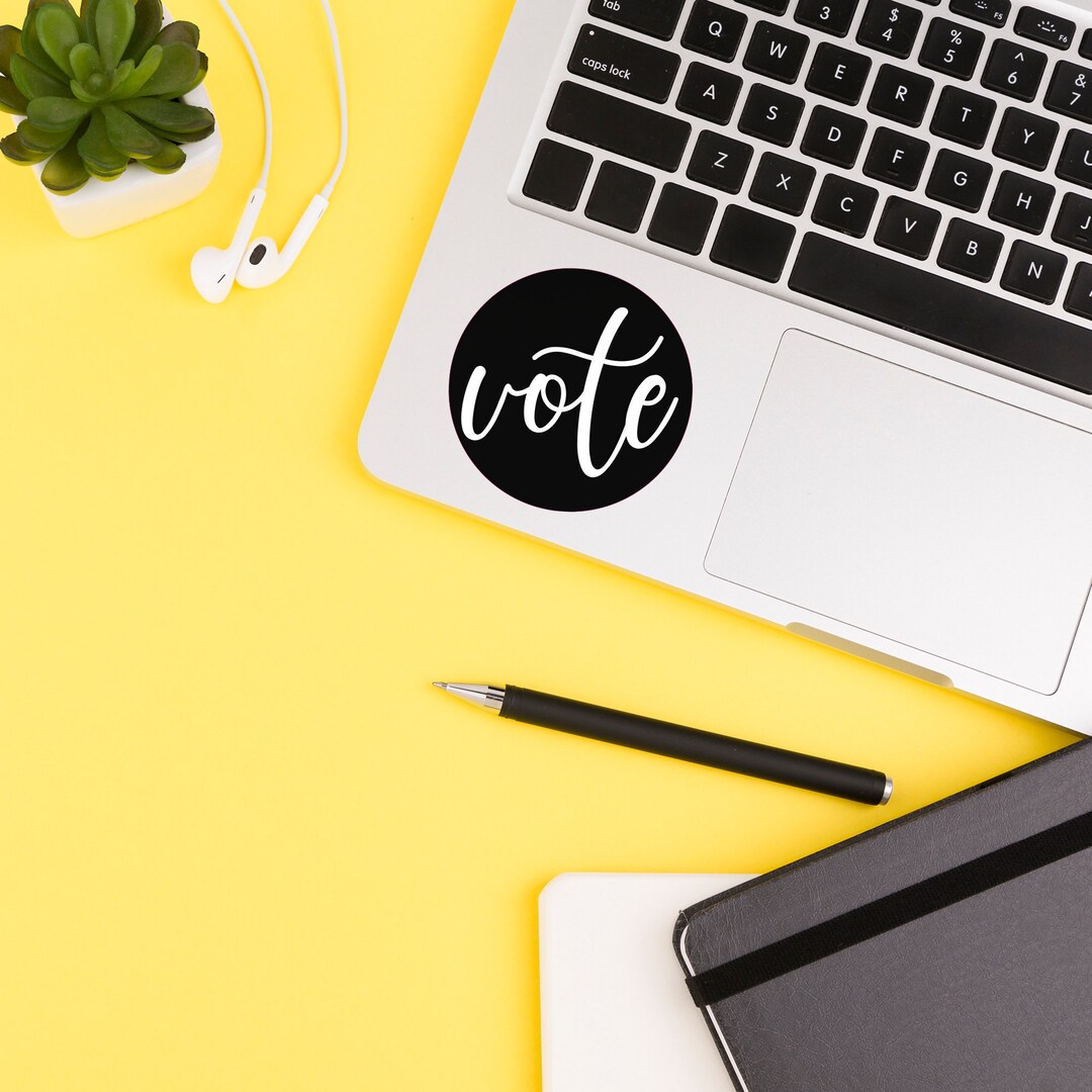 Script Vote Sticker Political Laptop Decal Tumbler Decal Black - Etsy