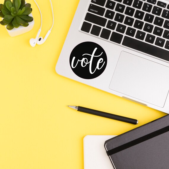 Script Vote Sticker Political Laptop Decal Tumbler Decal | Etsy