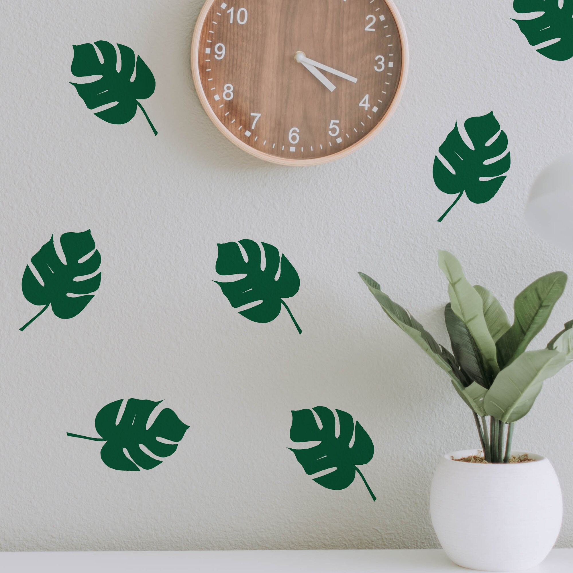 Monstera Decal Set Vinyl Wall Decals 48 X 12 | Etsy