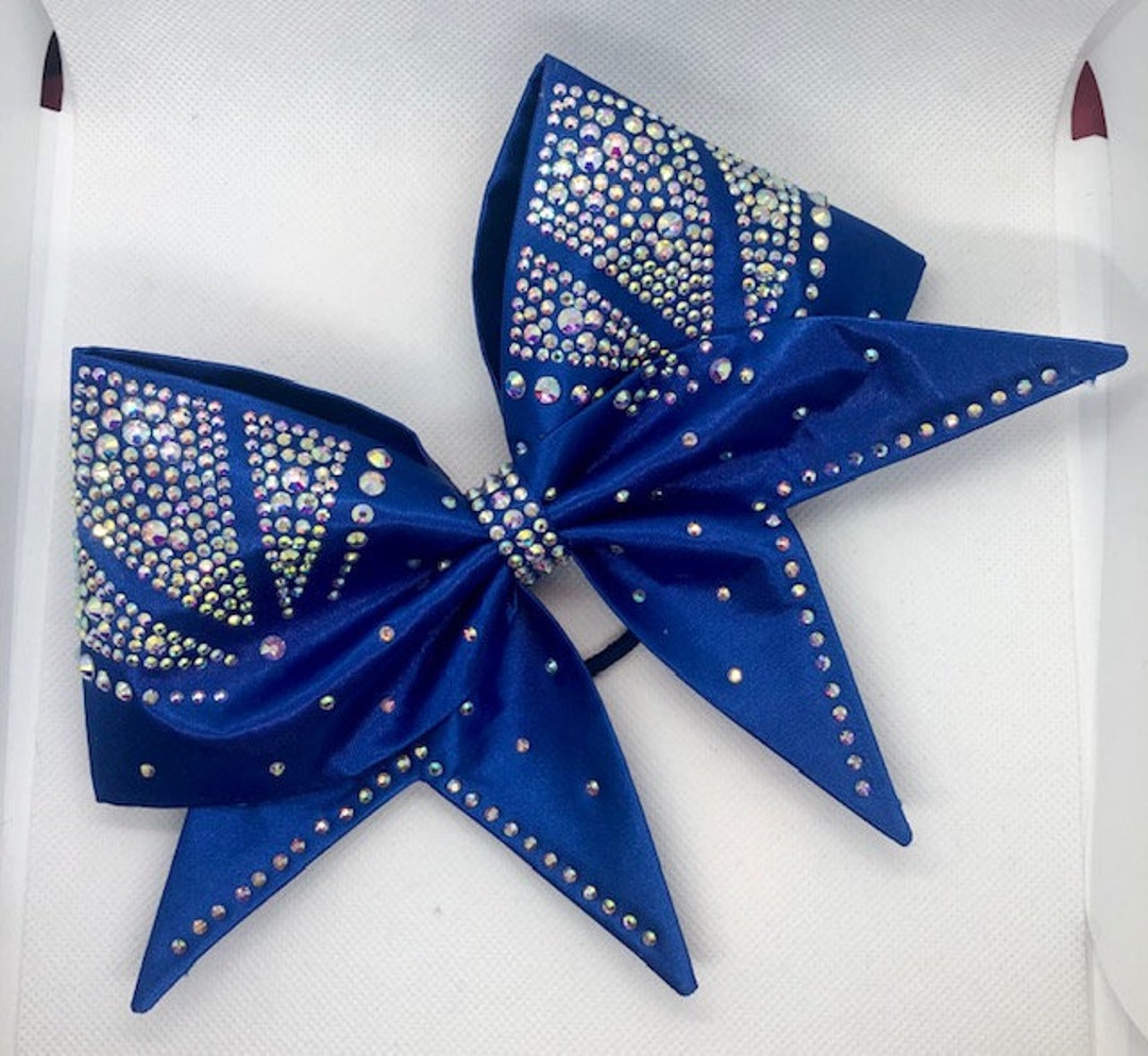 Lazo satinado Cosido Cheer con cristales AB en su elección de color ...