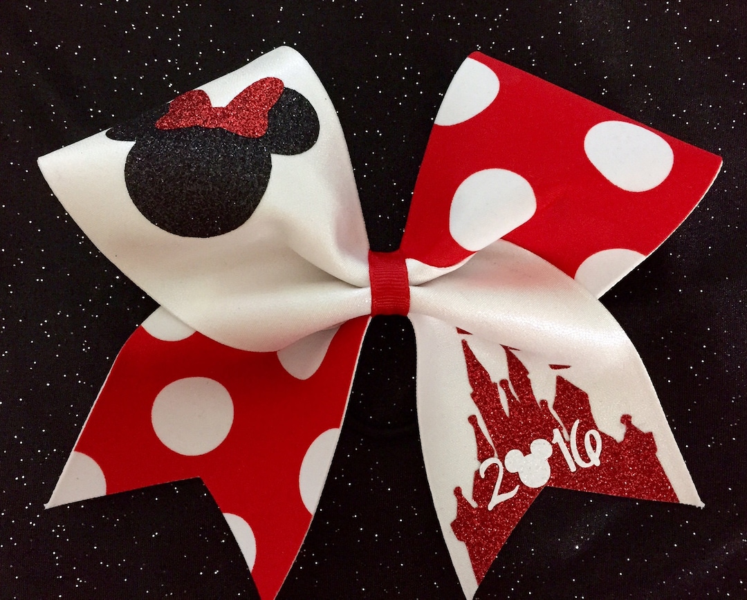 Disney Cheer Bow - Minnie Mouse Inspired With Castle - Etsy