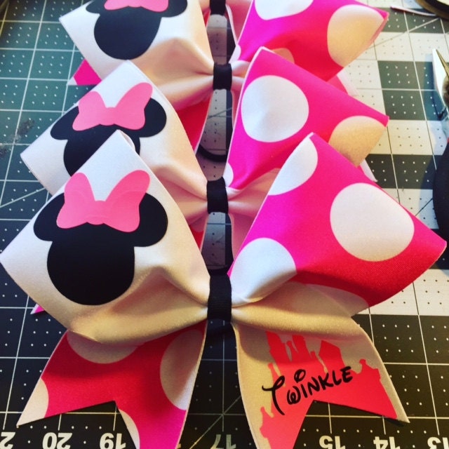 Disney Cheer Bow - Minnie Mouse Inspired With Castle - Etsy
